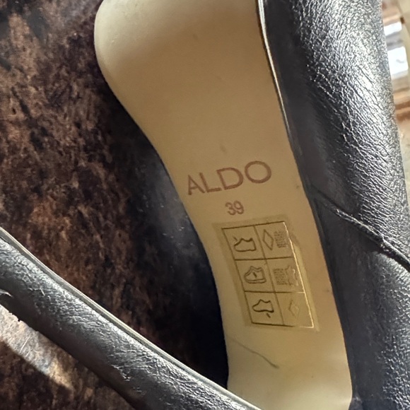 Aldo | Shoes | Aldo Black Heeled Boots With Faux Fur | Poshmark